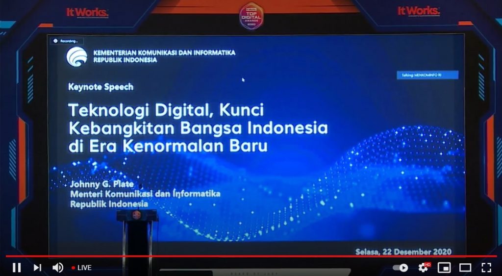 TOP DIGITAL Awards 2020: Apresiasi Menkominfo untuk Kolaborasi dalam ...